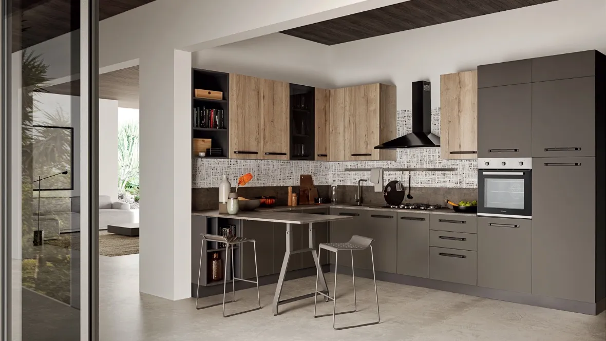 Cucina Moderna ad angolo Easy 024 di Ar-due